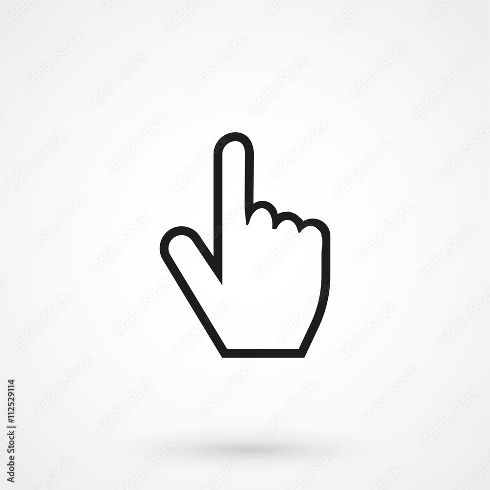 hand cursor icon Stock Vector | Adobe Stock