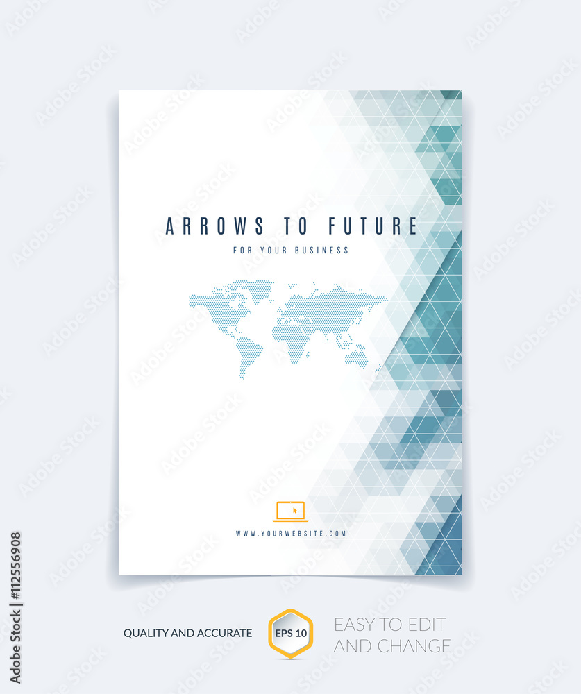 Brochure template layout, cover design annual report, magazine, Stock ...