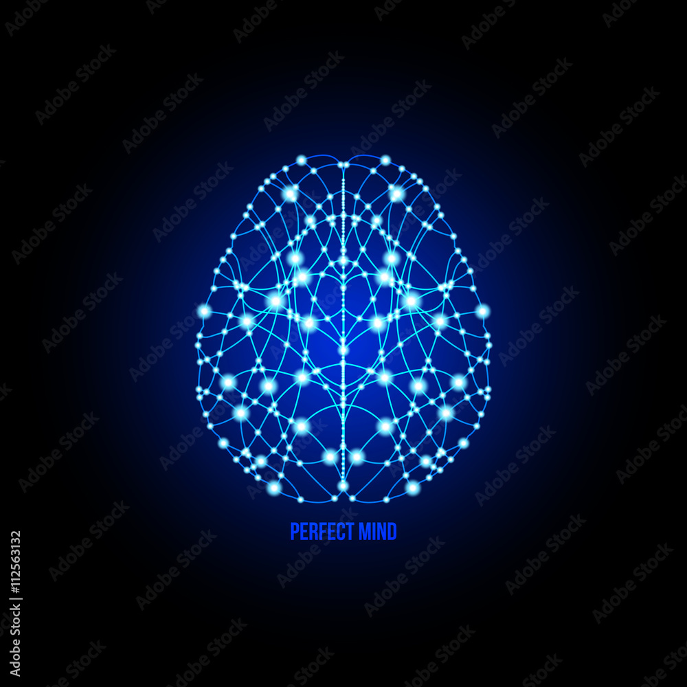 Human brain perfection and thinking concept. Human brain. Analytical ...