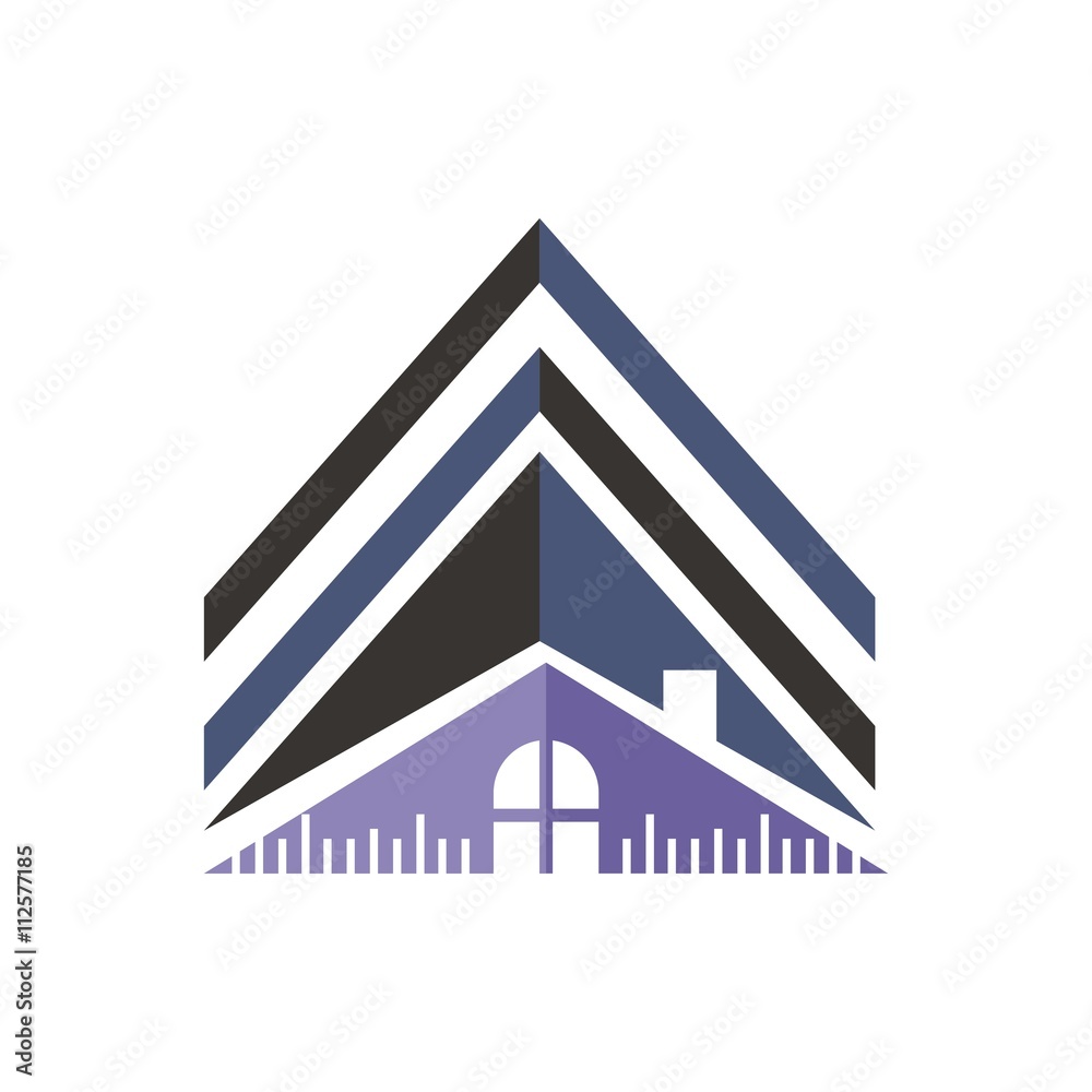 logo house building window symbol vector Stock Vector | Adobe Stock