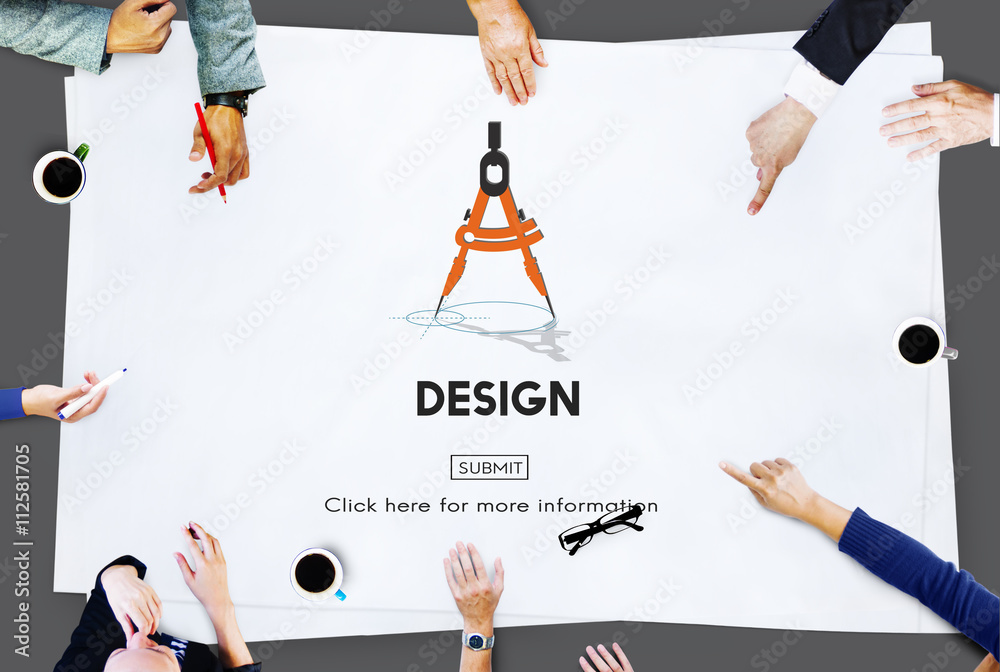 Design Compass Architecture Engineering Technology Concept Stock Photo ...