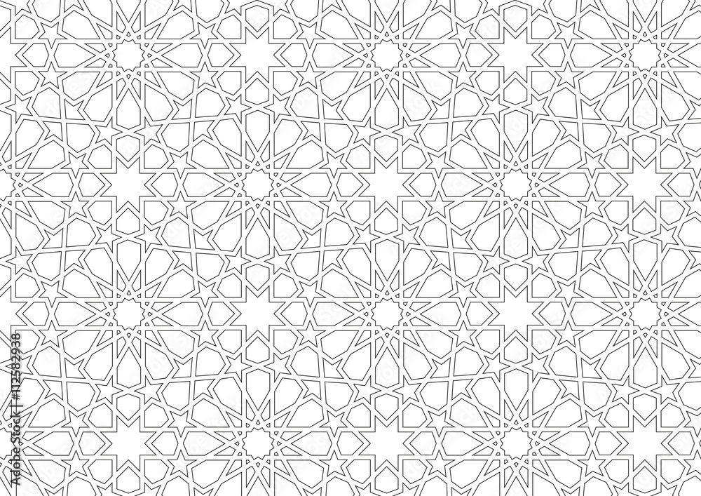 İslami motif (Beyaz zemin üzerinde) Stock Vector | Adobe Stock