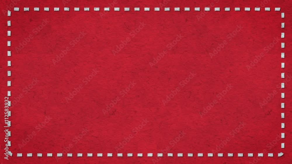 Frame Dashes Border Paper Texture Animated Red Background Stock Video ...