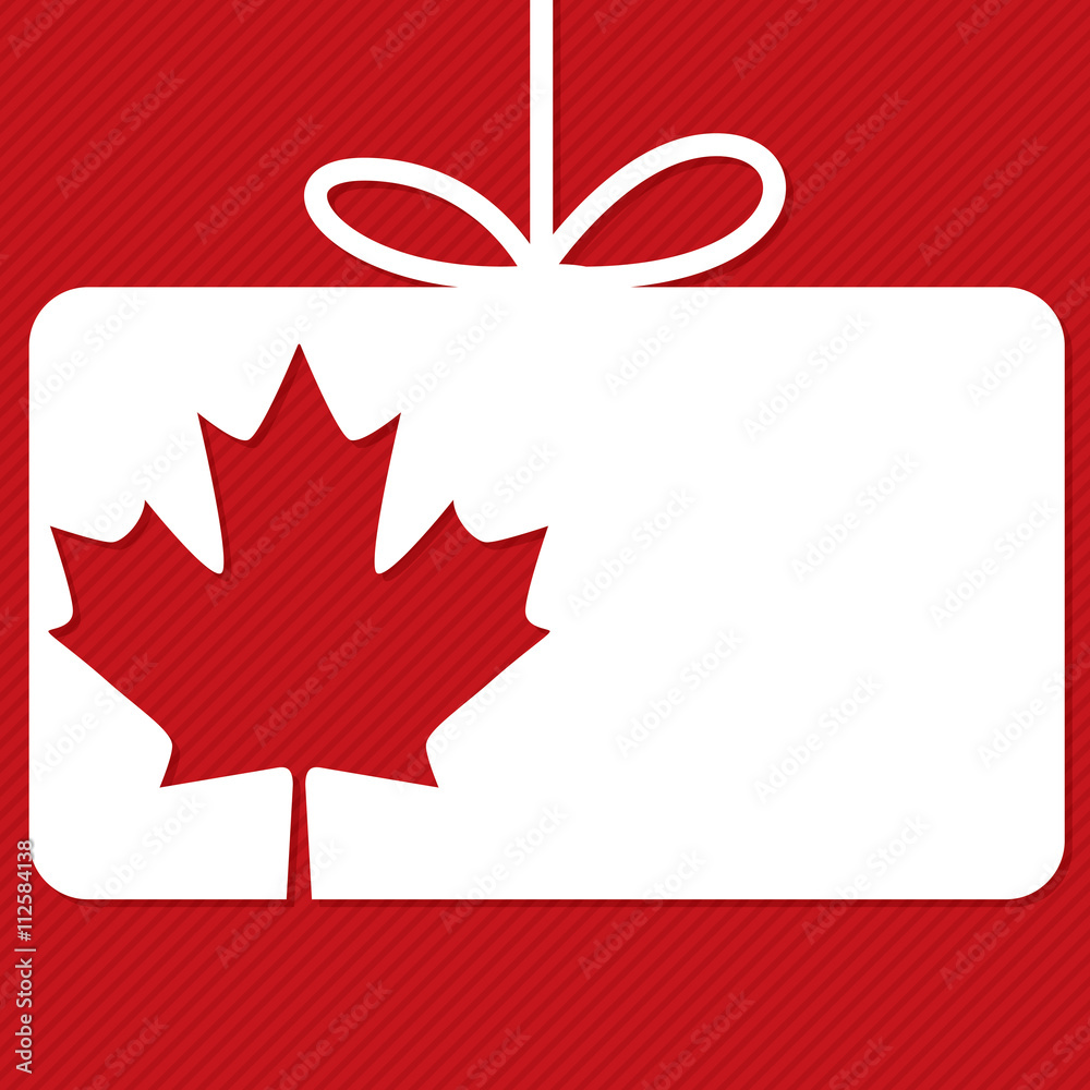 Canada Day cut out tag card in vector format. Stock Vector | Adobe Stock