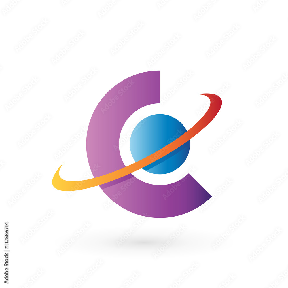 Abstract Galaxy Letter C Logo Stock Vector | Adobe Stock