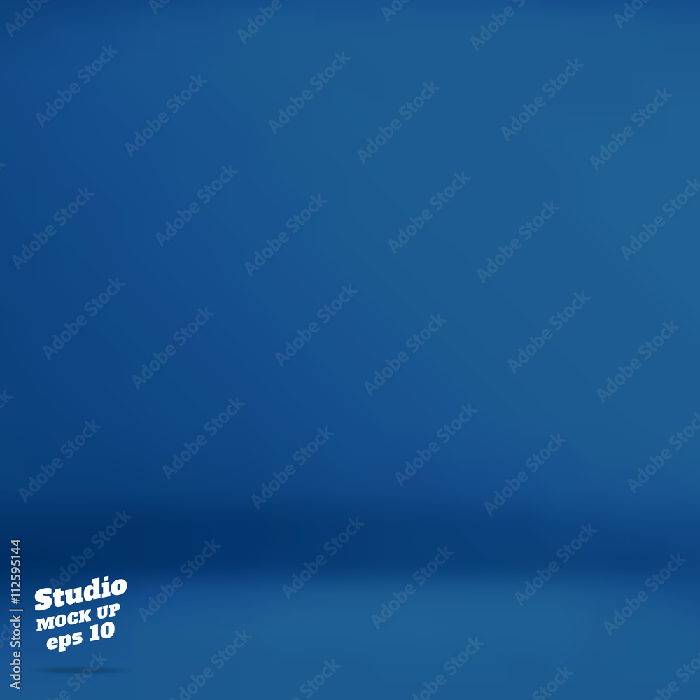 Vector :Empty navy blue studio room background ,Template mock up Stock ...