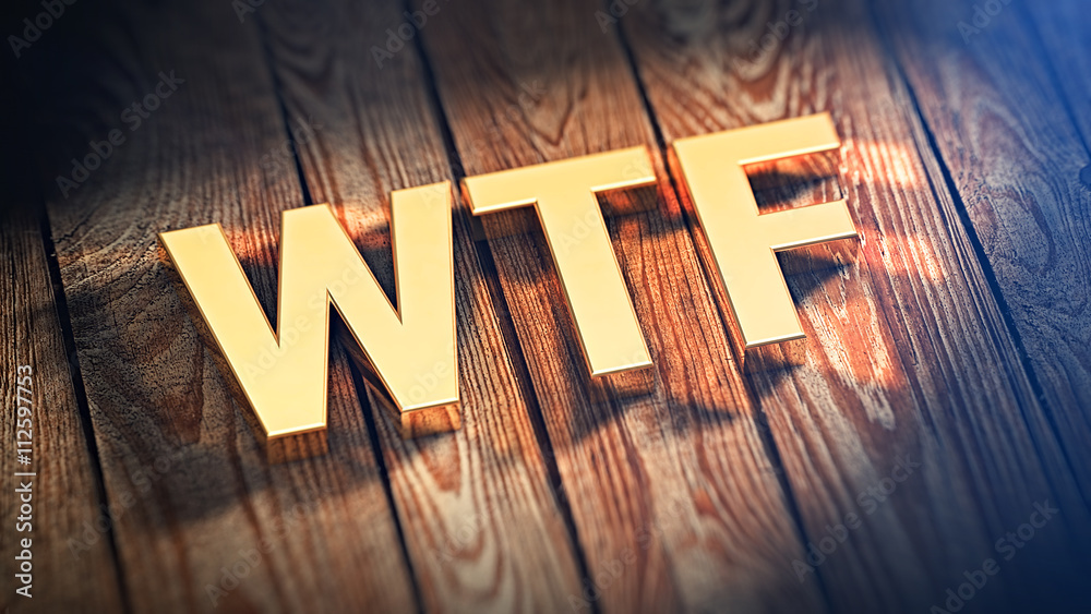 Acronym WTF on wood planks Stock Photo | Adobe Stock