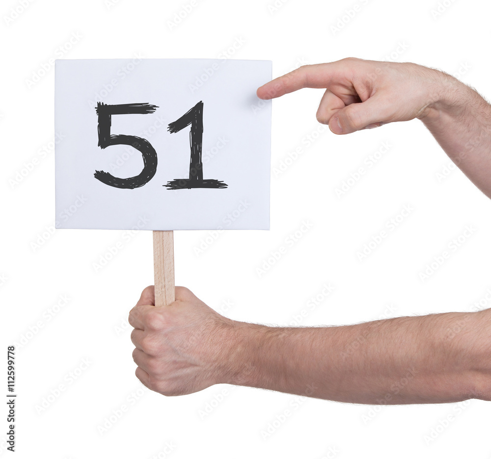 Sign with a number, 51 Stock Photo | Adobe Stock