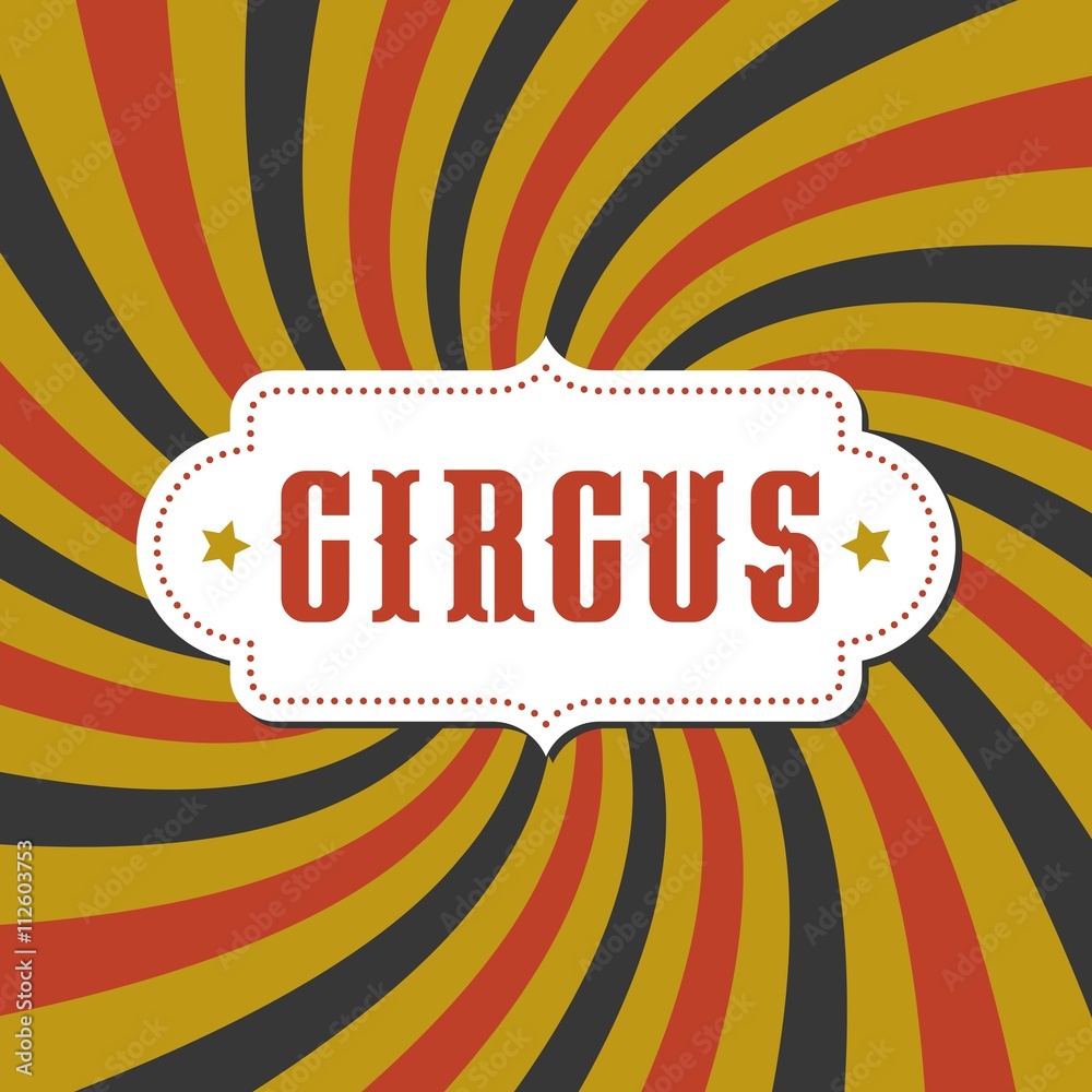 Circus typography alphabet with vintage board and circus background ...