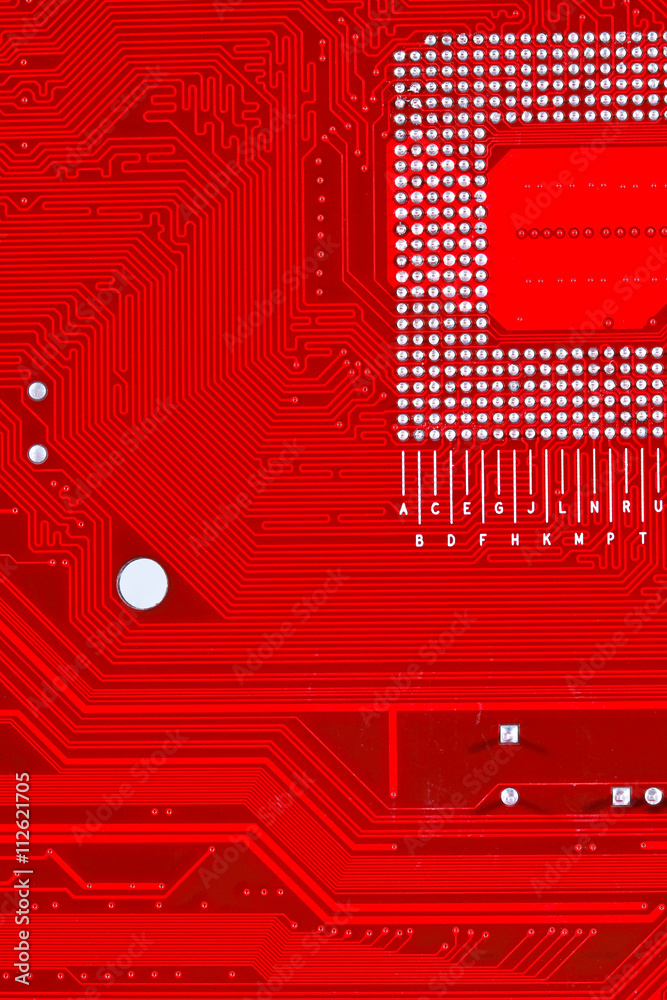 Red circuit board texture background of computer motherboard Stock ...