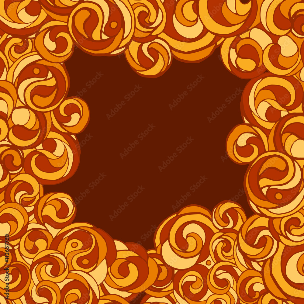 Square vector geometric template decorated ornamental pattern with ...