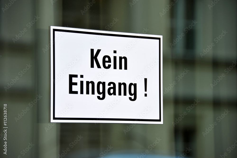 Kein Eingang, Schild, Zutritt, Symbol, Tür, Sicherheitsmanagement ...