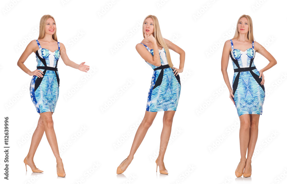 Composite photo of woman in various poses Stock-Foto | Adobe Stock