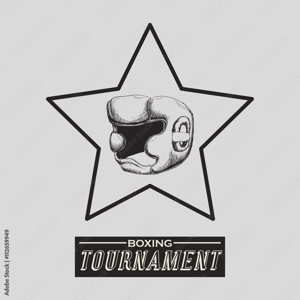 Boxing design. Tournament icon. White background , vector Stock Vector ...