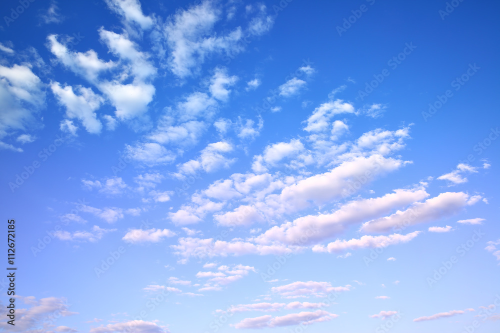Blue sky with light clouds Stock Photo | Adobe Stock