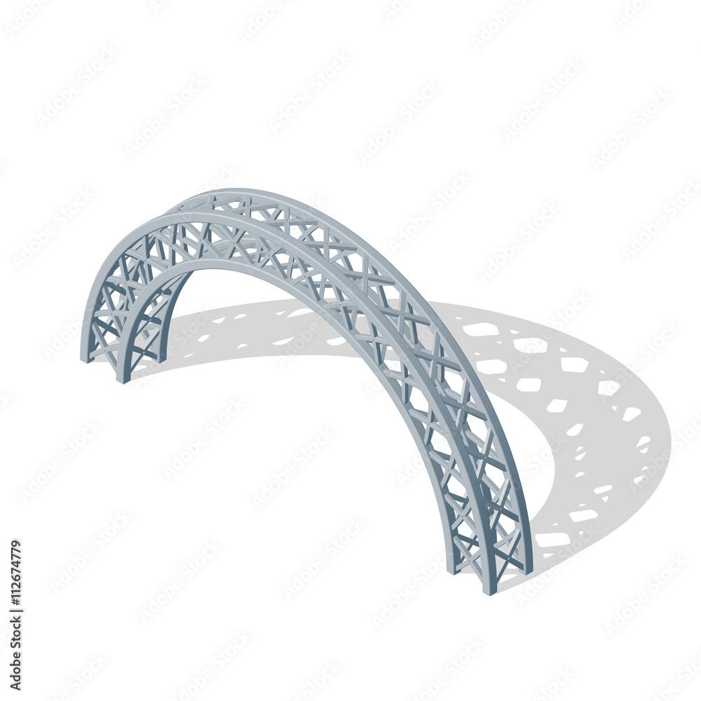 Arch truss.Vector illustration.3d isometric style. Stock Vector | Adobe ...