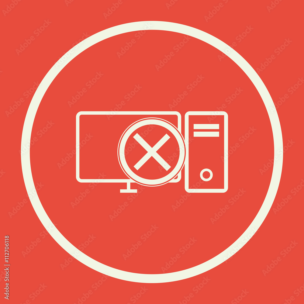 Pc Cancel Icon, Pc Cancel Eps10, Pc Cancel Vector, Pc Cancel Eps, Pc ...