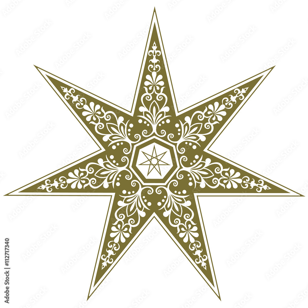 Fairy Star, elven star, decorative heptagram, wicca Stock Vector ...