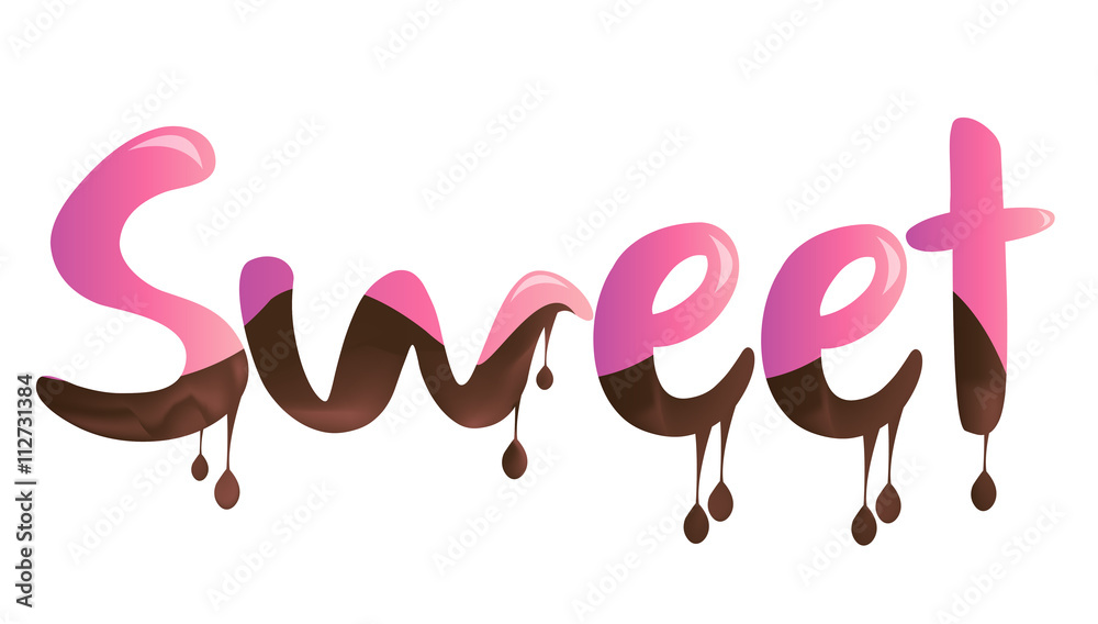 SWEET VECTOR LETTERS LOGO TYPOGRAPHY ICON CANDY DESIGN EPS COCOA ...