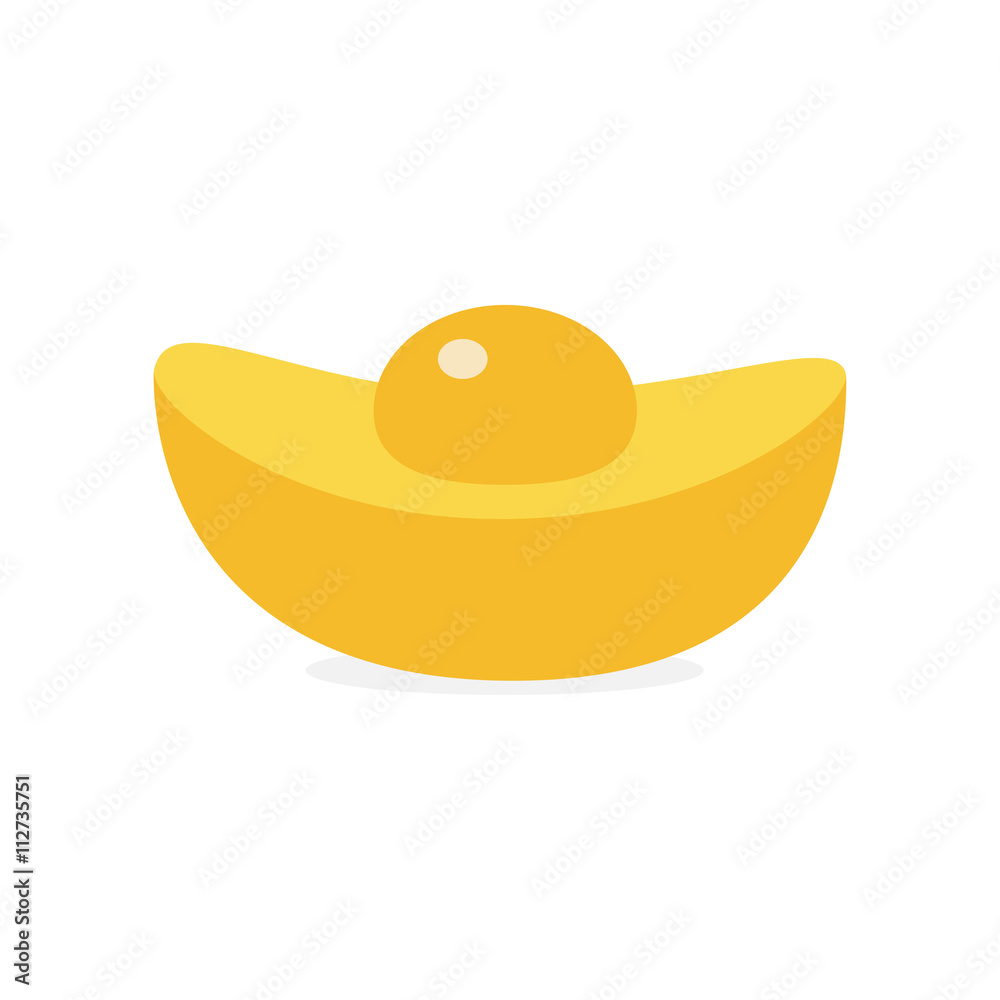 Chinese Gold Ingot Vector