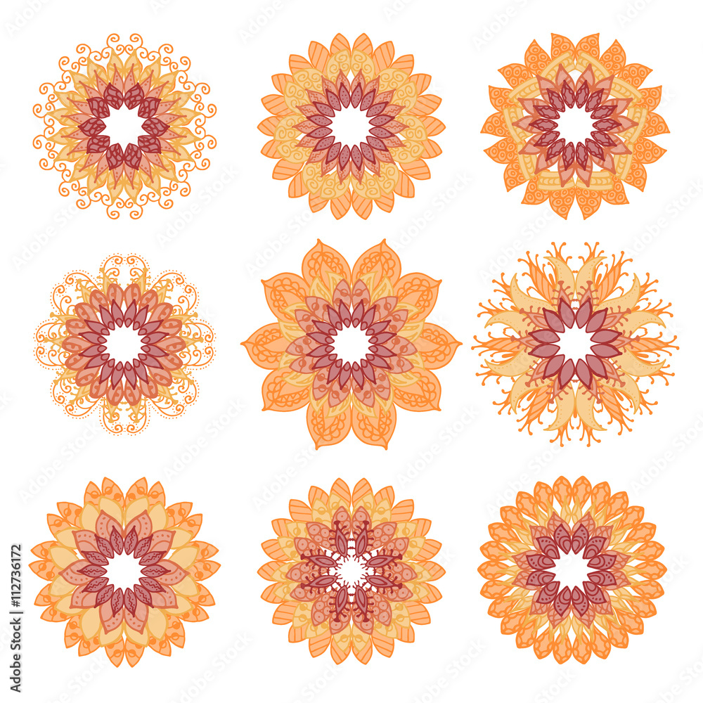 Colorful mandalas set. Mandala vector, mandala art, mandala design ... Colorful mandalas set. Mandala vector, mandala art, mandala design ...