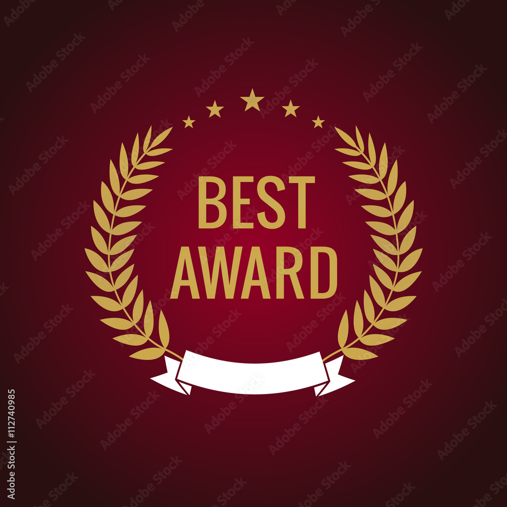 Best award gold star laurel label. Best award vector gold laurel wreath ...