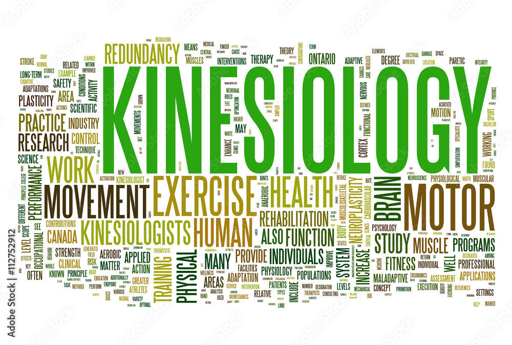 Kinesiology collage of word concepts Stock Illustration | Adobe Stock