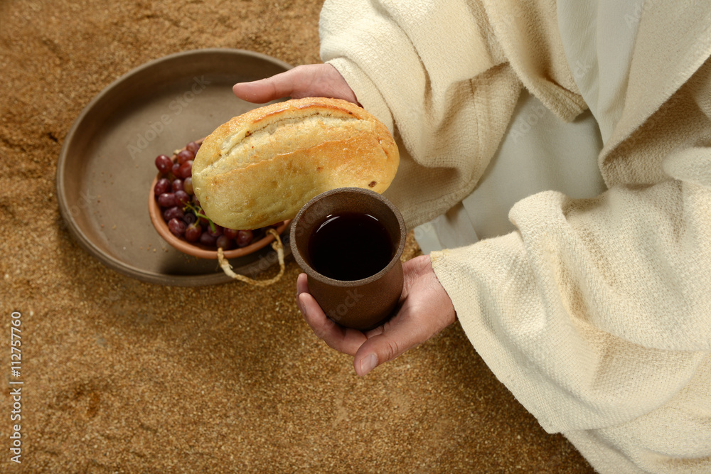 Jesus during communion Stock Photo | Adobe Stock