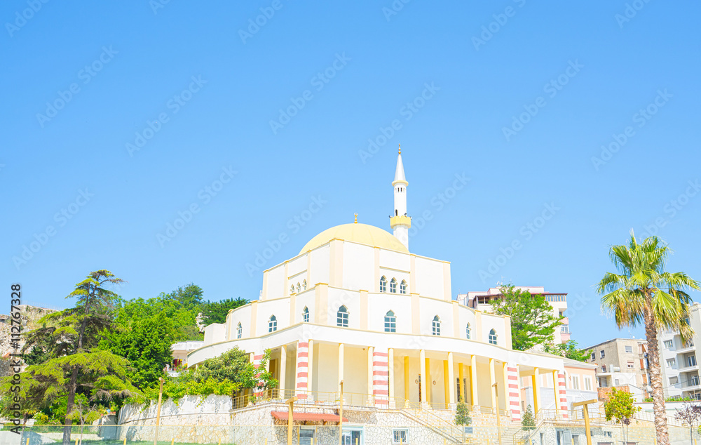 Main Mosque in Durres city - Albania. Durres is the second largest city ...