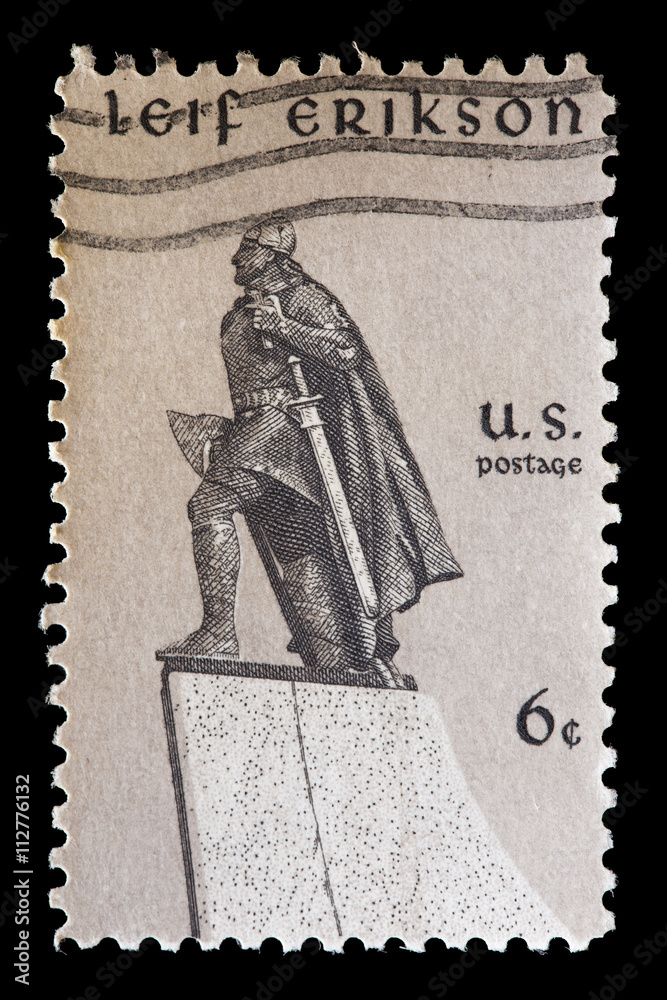 Foto de United States used postage stamp showing the viking explorer ...