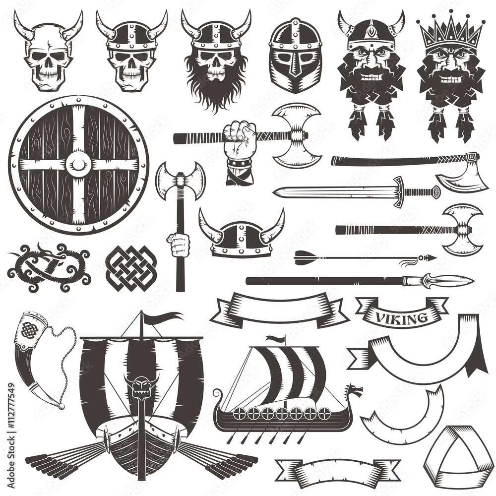 Viking items Stock Vector | Adobe Stock