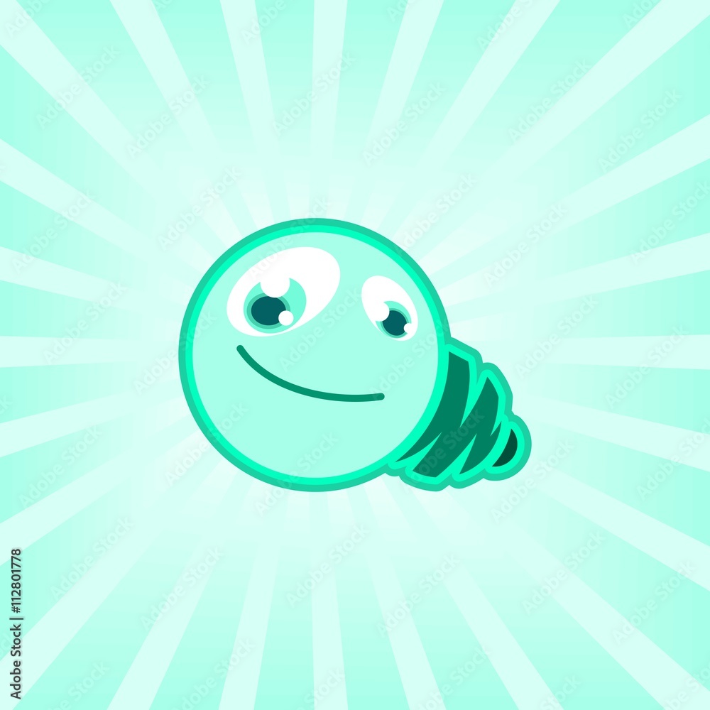 Cartoon Lightbulb Character Stock Vector | Adobe Stock