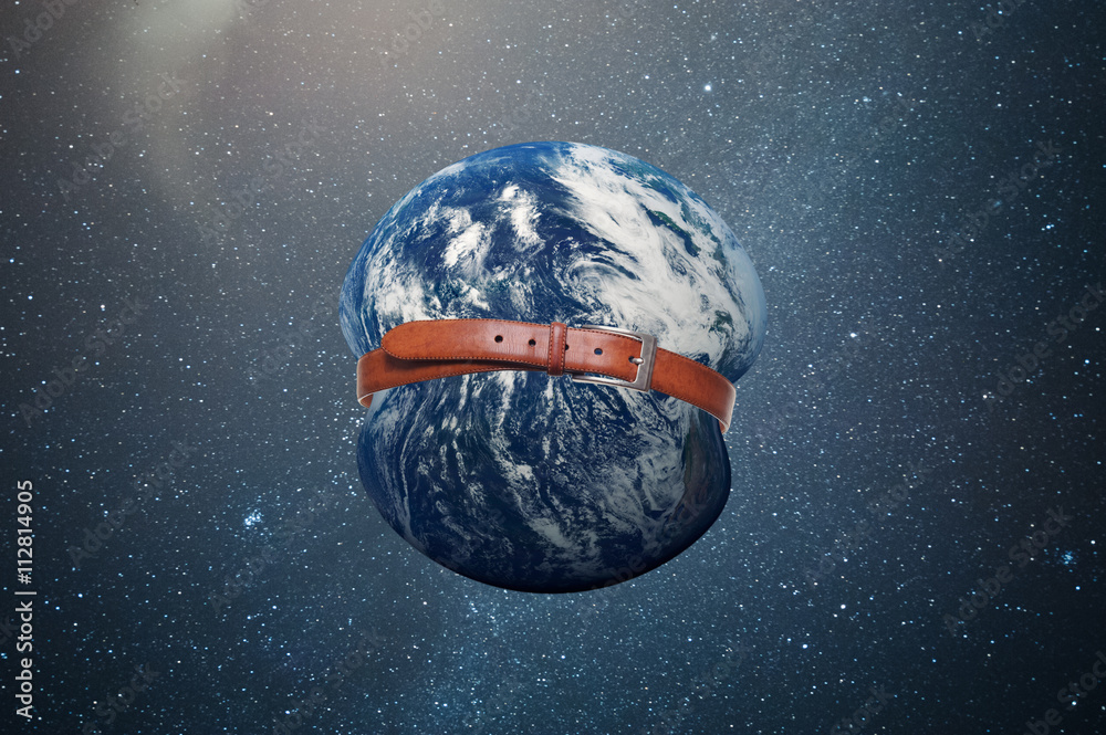 Earth Belt Concept - Earth map by courtesy of www.visibleearth.nasa.gov ...