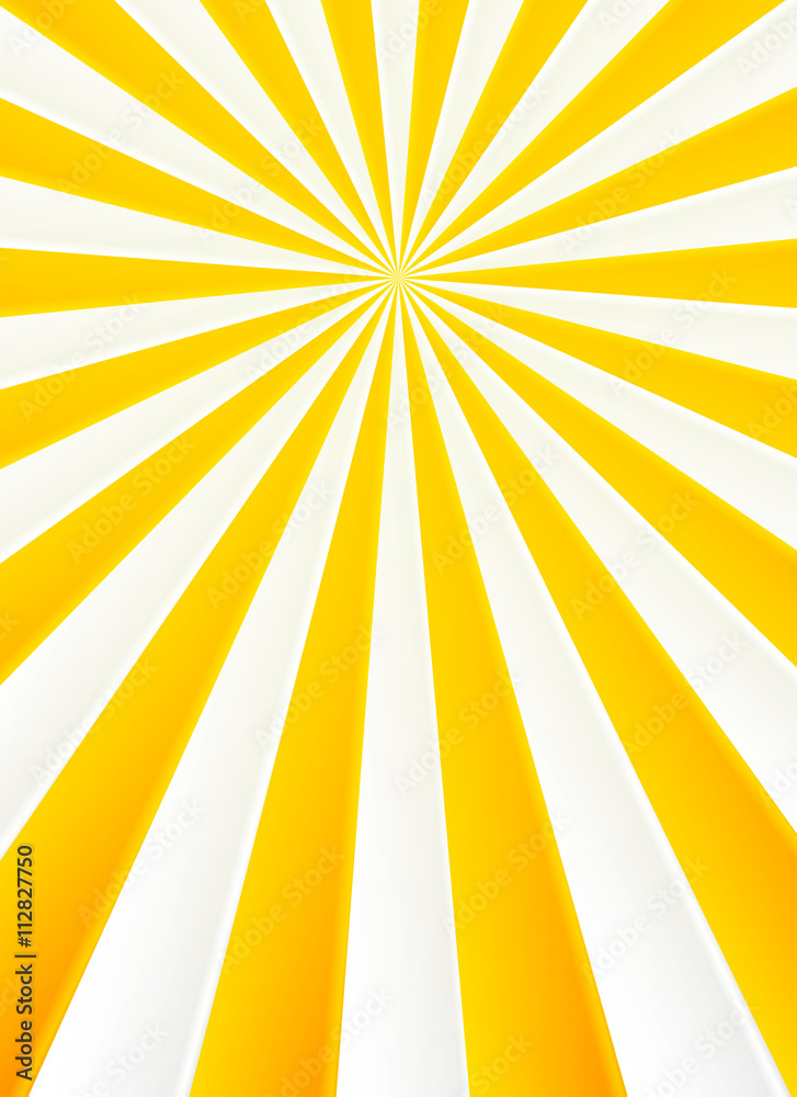 Yellow and white rays abstract circus poster background Stock Vector ...