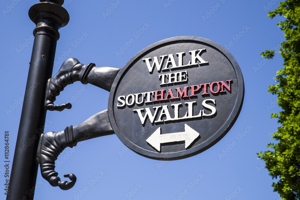 Southampton City Walls Sign Stock Photo | Adobe Stock
