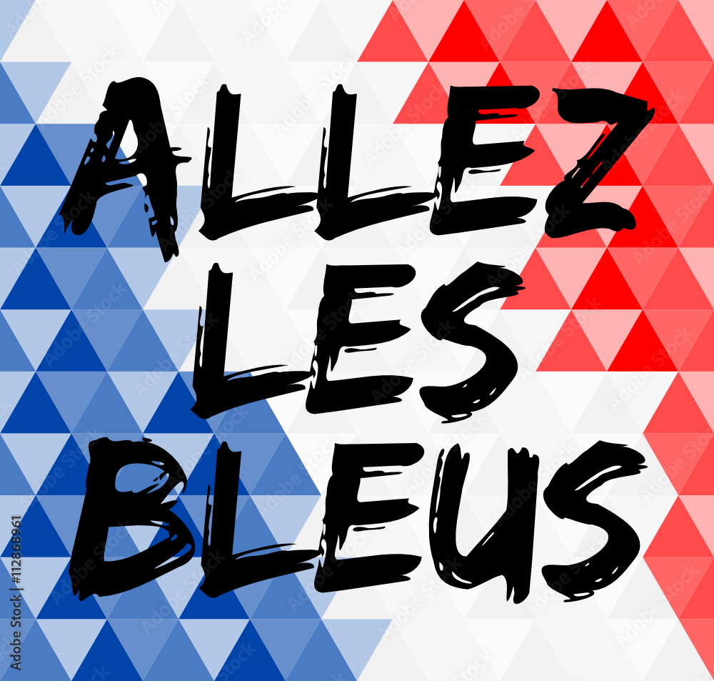 Drapeau Français - Allez les Bleus Stock Vector | Adobe Stock