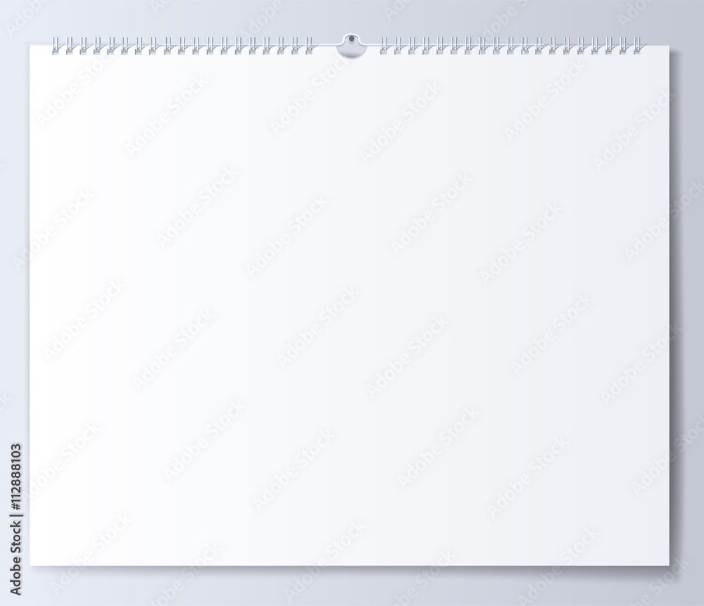 Blank template wall calendar for spring Stock Vector | Adobe Stock