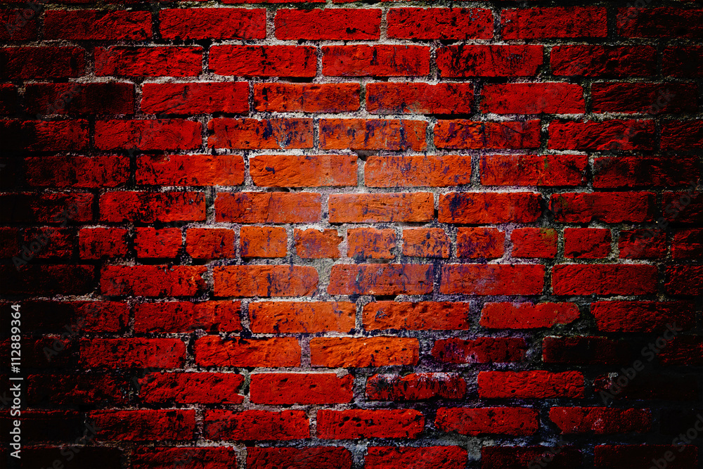 Dark Red Brick Wall Textured Background Stock Photo | Adobe Stock