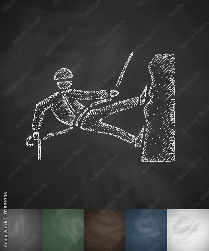 mountaineer icon. Hand drawn vector illustration Stock Vector | Adobe Stock