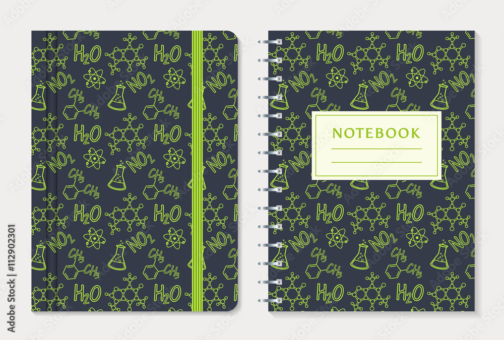 Notebook cover design. Vector set. Stock Vector | Adobe Stock