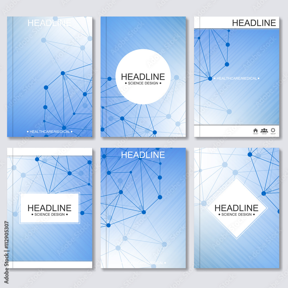 Science vector background. Modern vector templates for brochure, flyer ...