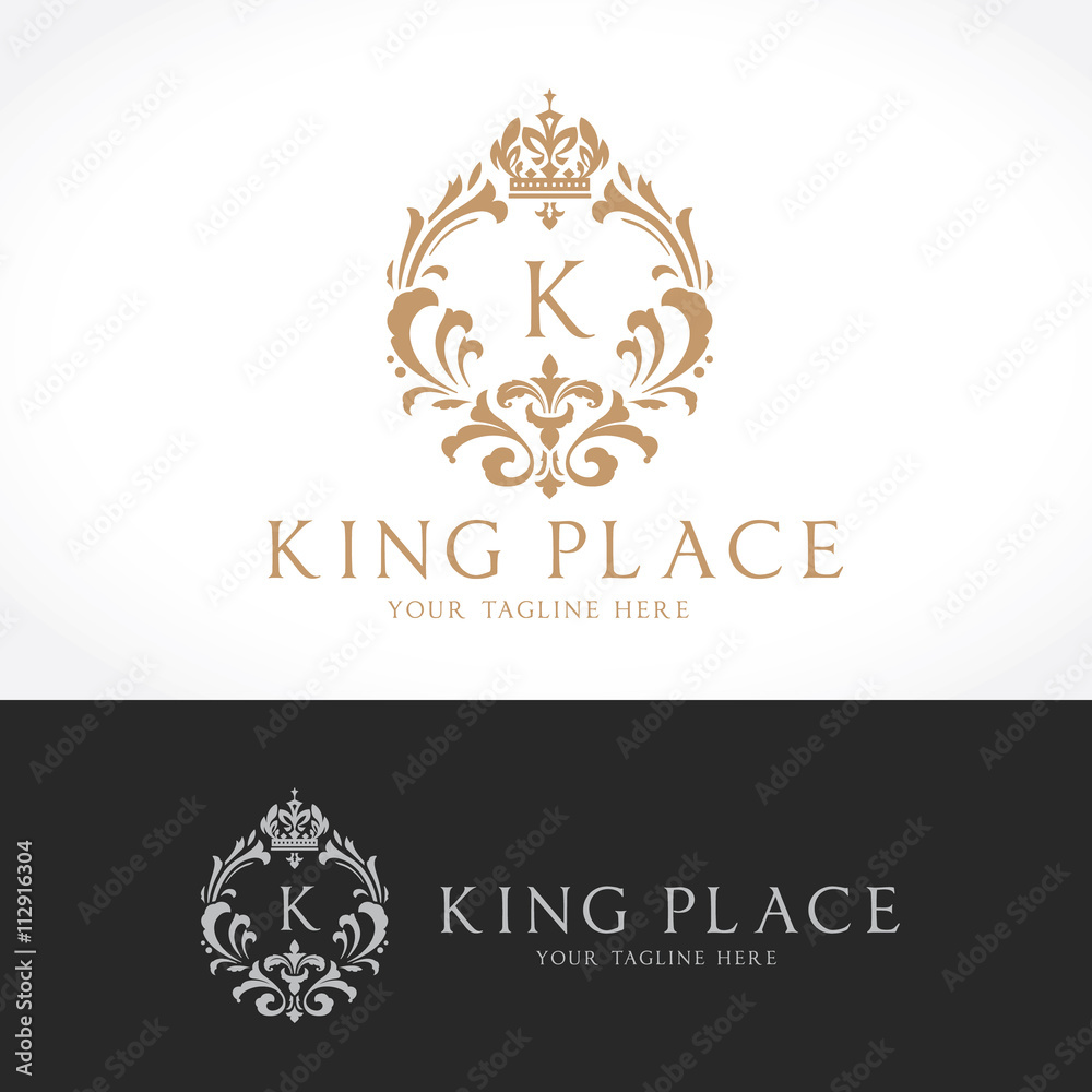 King Place Logo. Royal Brand Logo,Crown logo,Lion Logo,Crest logo ...