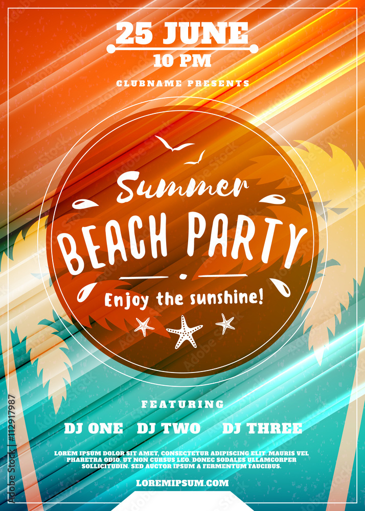 Summer Beach Party Night