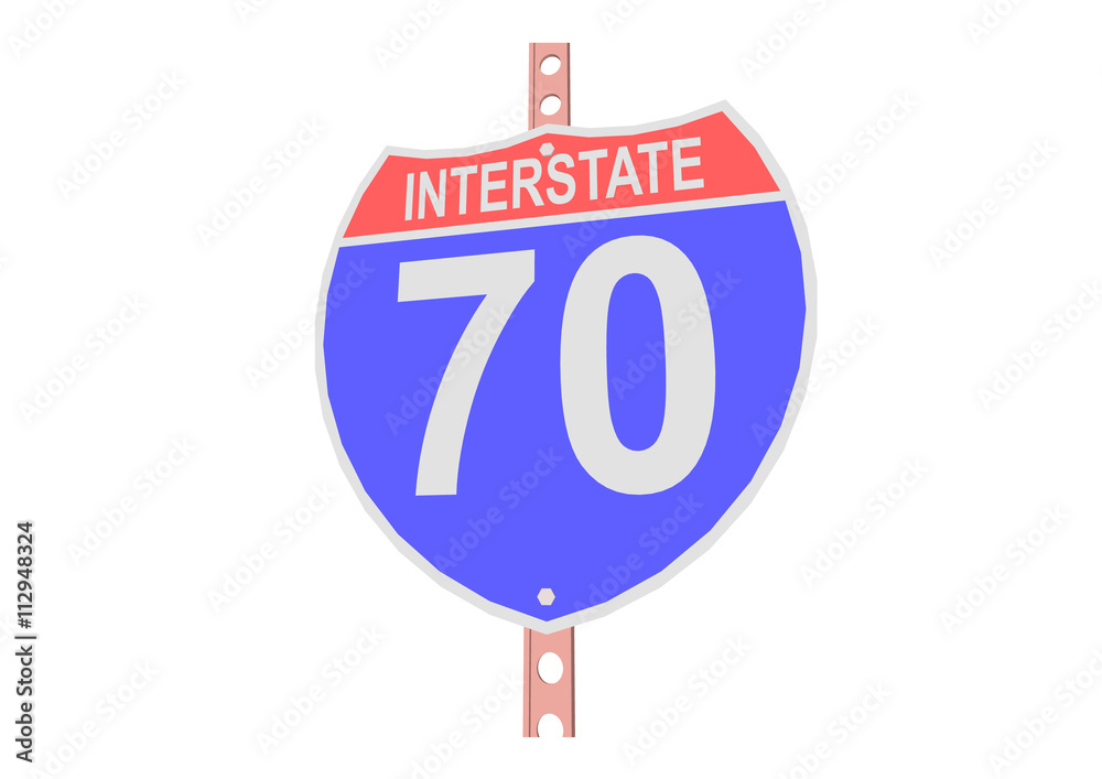 Interstate highway 70 road sign in Stock Vector | Adobe Stock