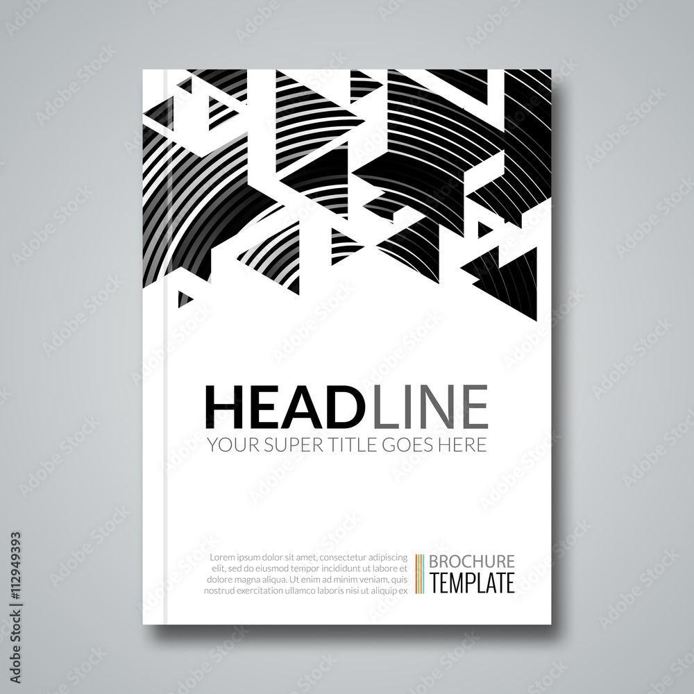 Cover report colorful geometric prospectus design background, cover ...