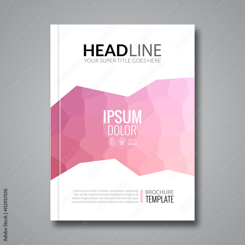 Vecteur Stock Cover report colorful polygonal voronoi geometric ...