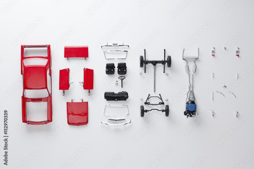Parts of a model car Stock Photo | Adobe Stock