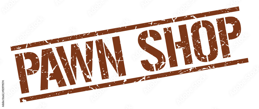 pawn shop brown grunge square vintage rubber stamp Stock Vector | Adobe ...