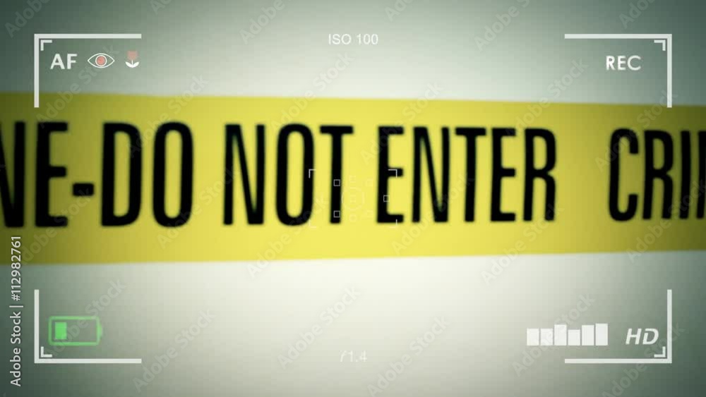 Recording while trespassing a yellow plastic Crime Scene Do Not Enter ...