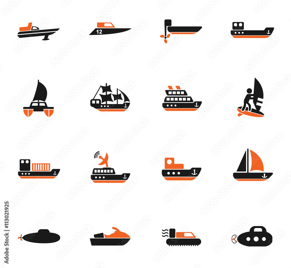 water transport icon set Stock Vector | Adobe Stock